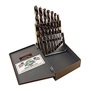 Drill Hog® 15 Pc Left Handed Drill Bit Set Screw Extractor EZ-Out HI-Molybdenum M7