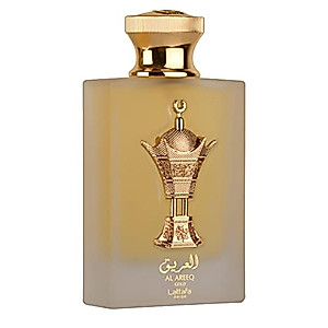 Al Areeq Gold By Lattafa Pride Edp - Eau De Parfum 100ml(3.4 Oz) | Saffron, Black Tea, Incense, Suede, Leather, Amberwood, Vanilla, Musk | By Lattafa Perfumes