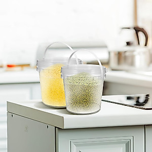 GANAZONO 4Pcs 2L Ice Cream Bucket with Handle Reusable Round Food Storage Bucket Ice Bucket Summer Jelly Cold Drink Juice Bucket