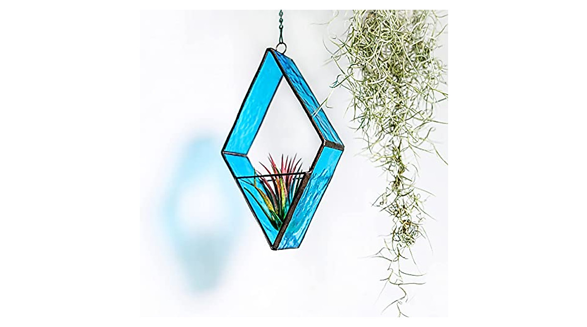 Stained Glass Terrariums Set - Chic Window Planters