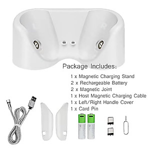 Soarzis Oculus Quest 2 Charging Dock, Oculus Quest 2 Controller & VR Headset Charging with 2 Rechargeable Batteries and Battery Cover, Magnetic Charging Station for Oculus Quest 2