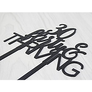 30 Flirty & Thriving Cake Topper, Funny 30th Birthday Party Decor,Dirty Thirty Cake Topper,Birthday Party Decorations Supplies(Black)
