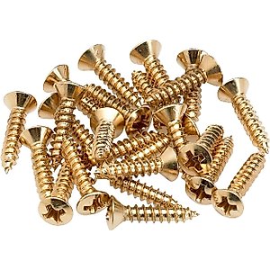 Fender Pickguard/Control Plate Mounting Screws - Gold