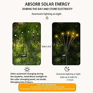 Solar Garden Lights : Solar Lights for Outside Illuminate Outside Spaces with Bright, Beautiful Light, Ideal for homeowners, Gardening Enthusiasts and Parents!(2pack 20LED)