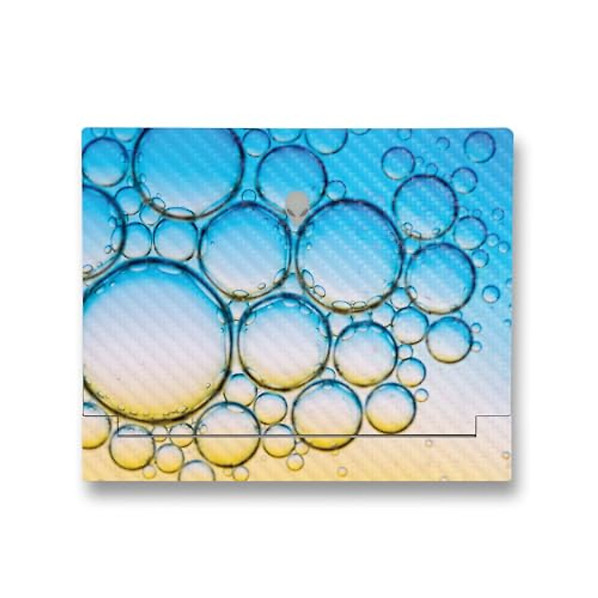 MightySkins Carbon Fiber Skin Compatible with Alienware X14 R2 (2023) Full Wrap Kit - Sunrise Bubbles | Protective, Durable Textured Carbon Fiber Finish | Easy to Apply | Made in The USA