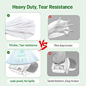 Drawstring Litter Box Liners Compatible with Robot, Heavy Duty Self-Cleaning Litter Boxes Waste Drawer Liners Replacement Bags (50pcs)