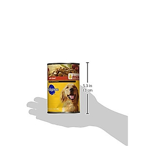 PEDIGREE CHOICE CUTS IN GRAVY Adult Canned Soft Wet Dog Food with Beef, 22 oz. Cans 12 Pack