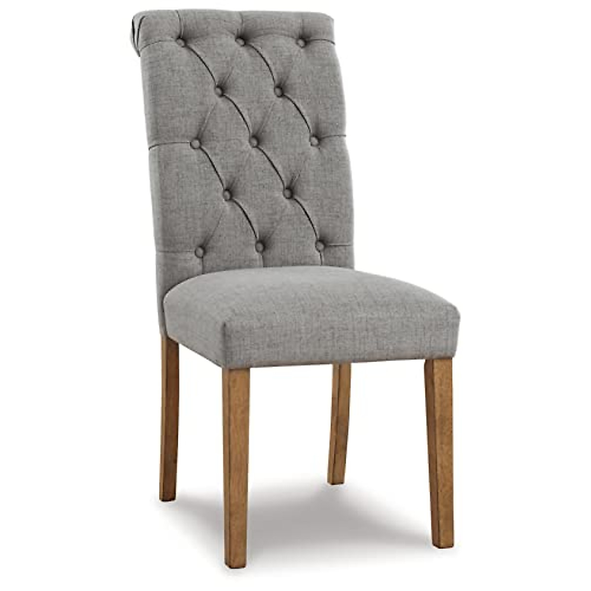 Signature Design by Ashley Harvina French Country 19" Tufted Upholstered Dining Chair, 2 Count, Gray