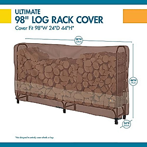 Duck Covers Ultimate Waterproof Log Rack Cover, 98 Inch