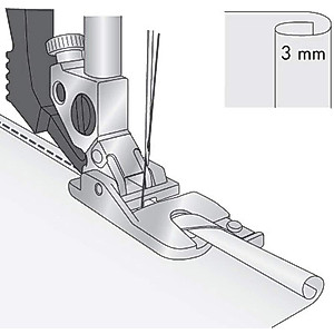 6 Sizes Rolled Hem Presser Foot, Wide Rolled Hem Foot Set & Narrow Hemmer Foot Set for All Low Shank Snap-On Singer, Brother, Babylock, Euro-Pro, Janome, Kenmore, White, Elna Sewing Machines