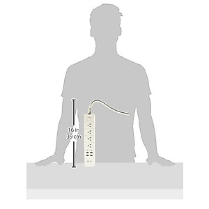 NEXXT Smart Surge Protector Power Strip with USB, 4 USB Ports and 4 Power outlets Plug Extender. Ideal for Computers, Home Theatre, Appliances, Office Equipment, Cellphones. 6ft-Power Cord
