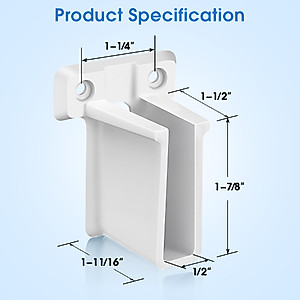 Dreyoo 12 Pack Wire Shelf End Bracket, White Plastic Closet Shelves Brackets, Wall Mount Brackets for Shelves Closet, Screws Included