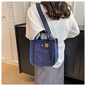 Small Canvas Tote Bag with Zipper, 2023 Canvas Multi-Pocket Crossbody Bag Purse Top Handle Satchel Handbags