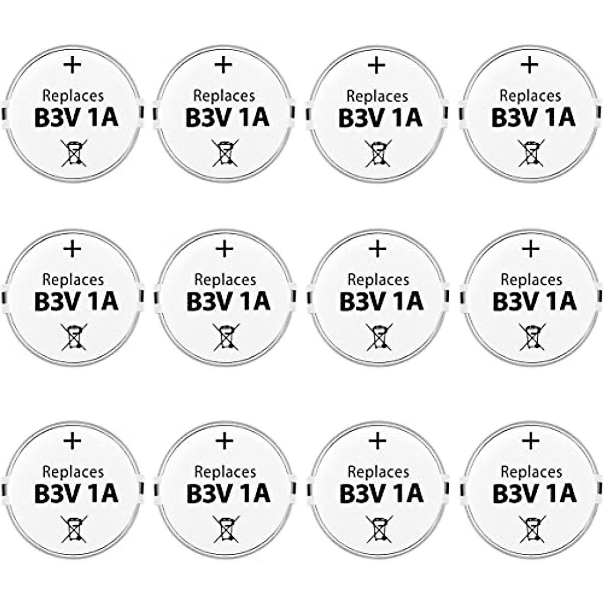 Enerpe B3V 1A Replacement Battery High Capacity Compatible with High Tech Electronic Collars of MS-4 and MS-5 Pack of 12