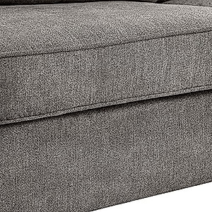 Melpomene 100"x100" inches Oversized Fabric Grey Sectional Sofa Couch L Shape Corner Couch for Living Room/Home/Company 3 Pillows Included