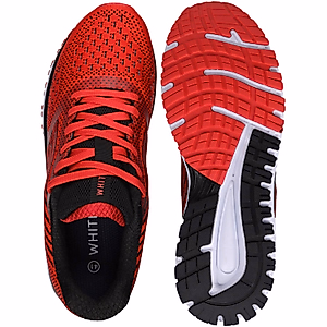 Joomra Whitin Mens Tennis Shoes Arch Supportive Trail Running Sneakers Red Size 9.5 Tenis para Hombres Lace Cushion Man Fashion Runner Walking Jogging Breathable Sport Footwear 43