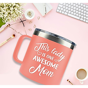 ZAZIKE Mothers Day Gifts for Mom, Women, Wife - Mothers Day Gifts from Daughter, Son - Gifts for Mom from Daughter, Son, Kids - Mom Gifts, Birthday Gifts for Mom, Mom Birthday Gifts, Mom Mug 14 Oz