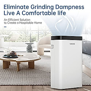 HUMSURE Dehumidifier 30 Pint 1,500 Sq. Ft, Basement Bathroom Bedroom Dehumidifier With Drain Hose, Medium To Large Home And Basement Dehumidifier, Smart Humidity Control Dehumidifier With 24 Hour Dry Timer, IONIZER, Auto Defrost (1,500 Sq. Ft)
