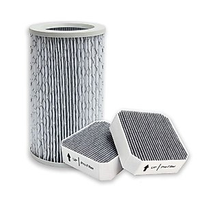 PUREBURG Replacement True HEPA Filter Set fits to Molekule Air Purifier,H13 Activated carbon 2-IN-1 Pre-Filter Air Clean Dust VOCs Odor PM2.5