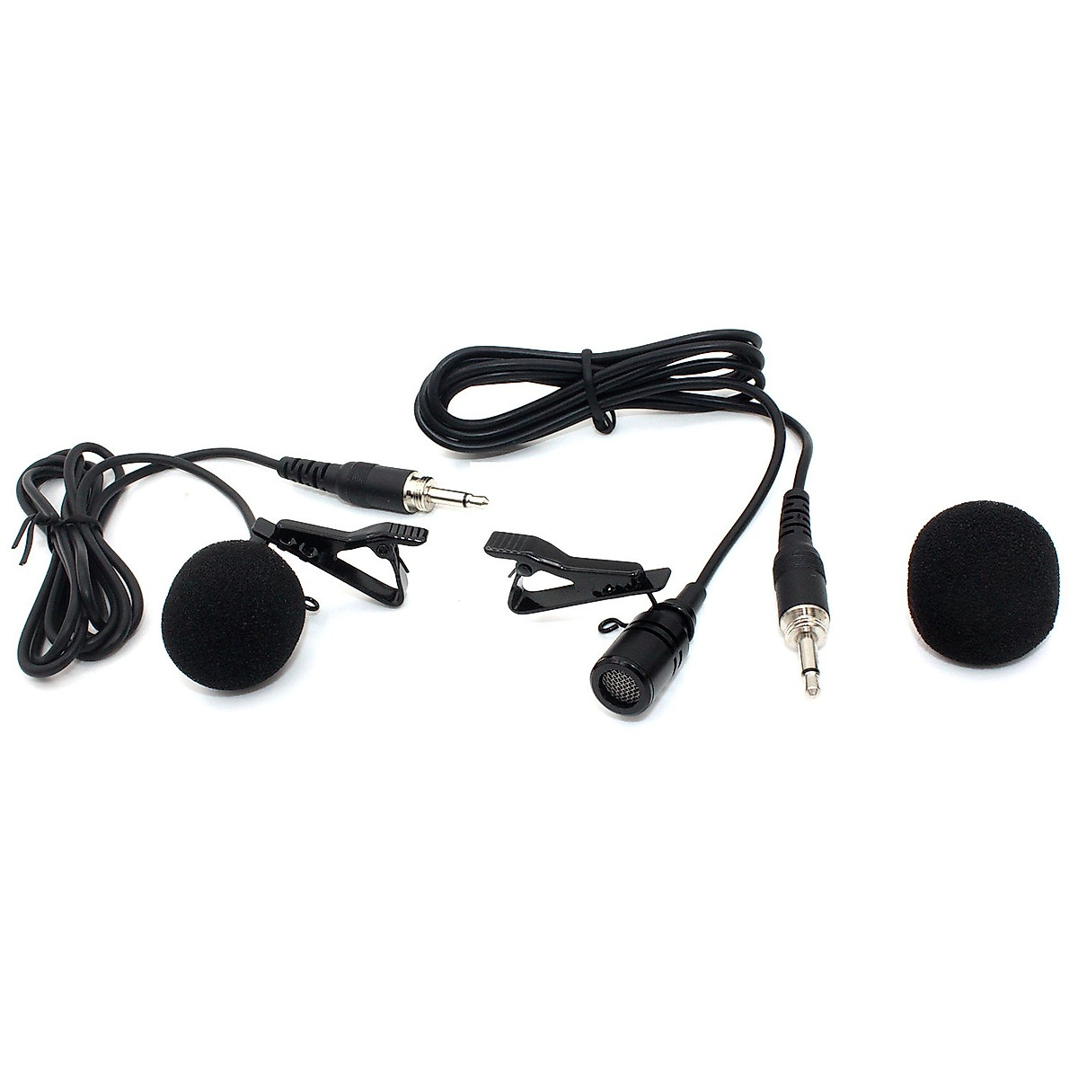 ZRAMO Metal 3.5mm Mono Screw Hands-free Lavalier Microphone w/Outside Screw Connector for Sennheiser Wireless Transmitter- Noise Cancelling Condenser Mic, Clear Voice (2X Lapel Microphone)