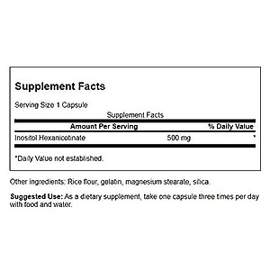 Swanson Flush Free Niacin 500 Milligrams 240 Capsules (2 Pack)