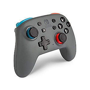 PowerA Nano Enhanced Wireless Controller for Nintendo Switch - Grey-Neon, Works with Nintendo Switch Lite, Bluetooth Controller, Gamepad, Compact, Smaller, Rechargeable, Portable - Nintendo Switch