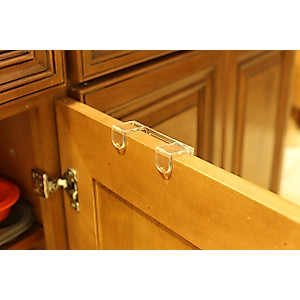 DecoBros Over Cabinet Door Organizer Holder, Silver