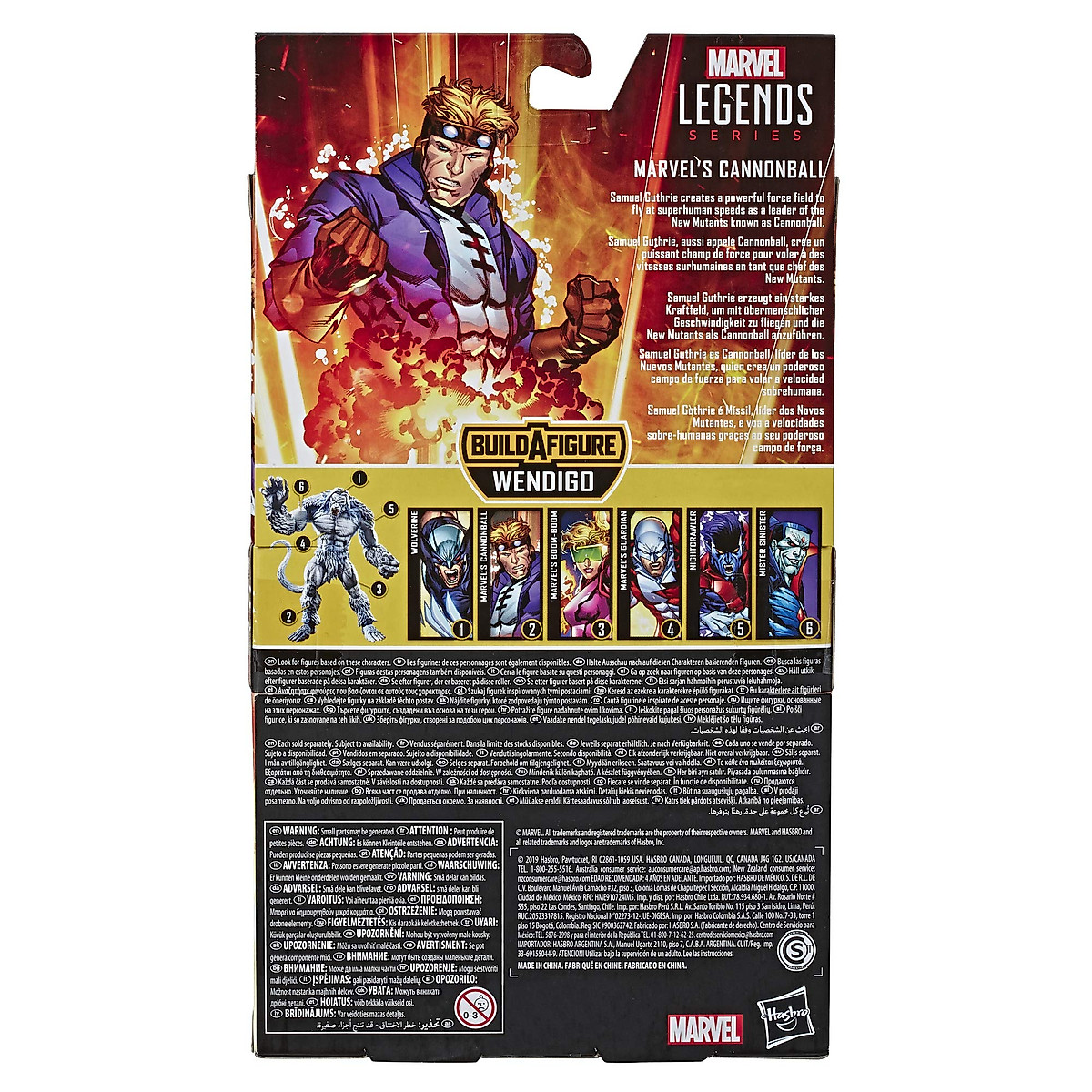 Marvel Classic Hasbro Legends Series 6" Collectible Action Figure Cannonball Toy (X-Men/X-Force Collection) – with Wendigo Build-A-Figure Part, Brown/A