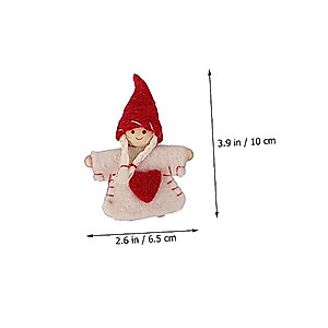 SAFIGLE 6pcs Felt Ornaments Santa Claus Ornaments Santa Ornament Christmas Felt Hanging Ornament Felt Christmas Doll Christmas Felt Figures Creative Doll Adornment Adorable Witch Dolls