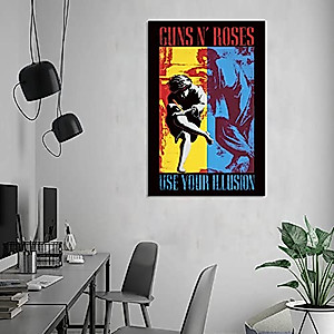 Guns N Roses Use Your Illusion Canvas Art Poster and Wall Art Picture Print Modern Family Bedroom Decor Posters 08x12inch(20x30cm)