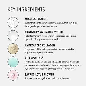 HydroPeptide HydroActive Cleanse, Micellar Facial Cloths, Gently Cleanses Skin, Hydrating and Nourishing, 30 Count