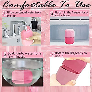 Ice Roller for Face & Eye Puffiness Relief - Enhance Your Natural Glow with Face Ice Roller, Ice Mold for Face with New Leak-Proof Design, Reusable Ice Face Roller-Gift for Women