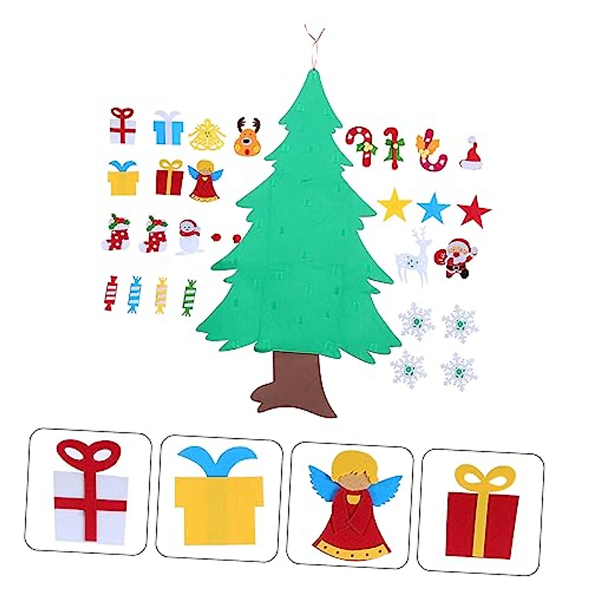 OFFSCH 1 Set Felt Christmas Tree Play Set Christmas Decor Table Top Decor Felt Tree Ornaments Felt Christmas Tree for Toddlers 3D Felt Christmas Tree Xmas Ornament Felt Christmas Tree Set