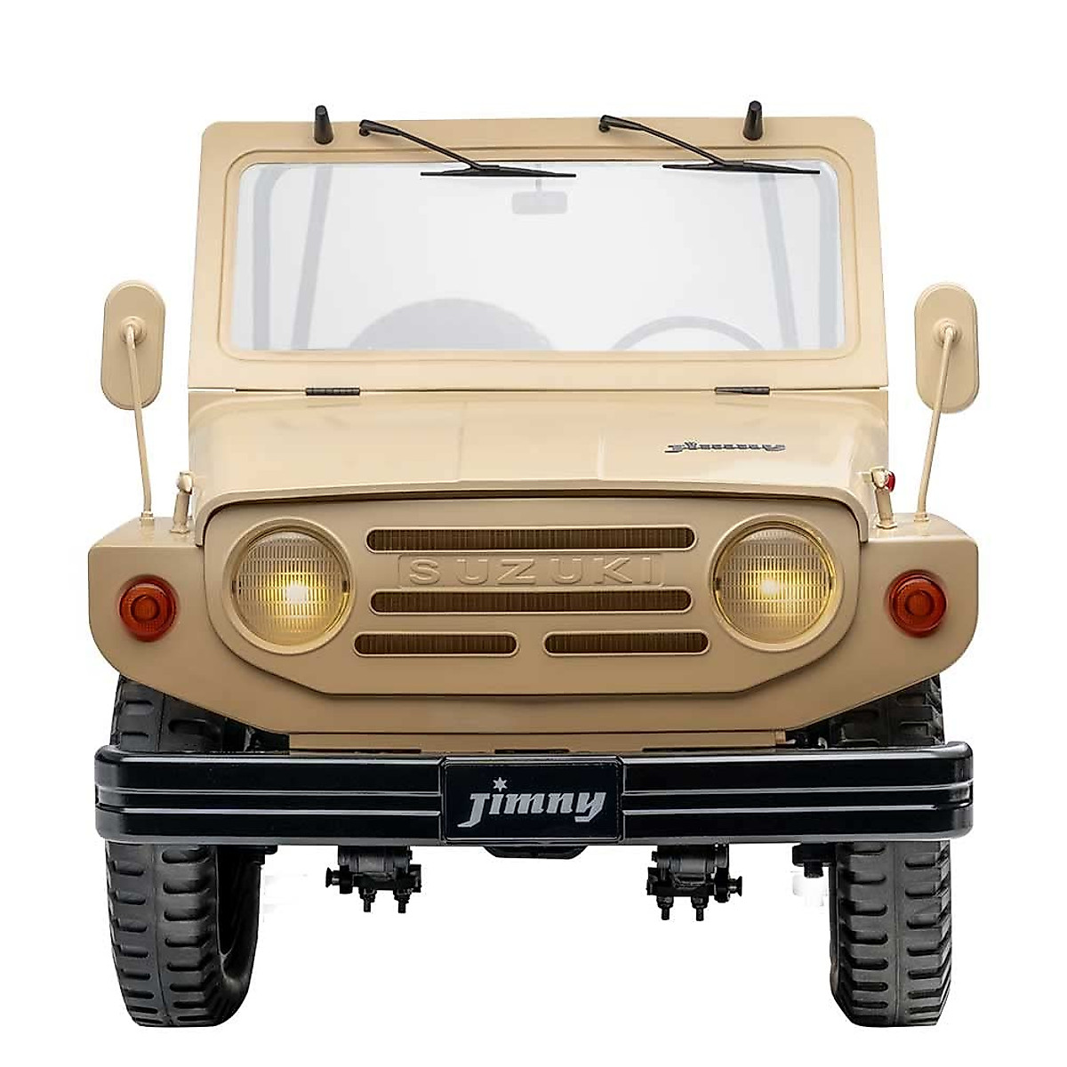 FMS 1/6 Jimny LJ10 RC Crawler RC Car Official Licensed Model Car 15km/h 4WD Hobby RC Crawler RC Cars RS Remote Control Car with LED Lights Vehicle 4-Ch 2.4GHz Transmitter for Adults Tan