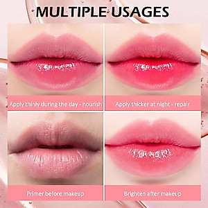 evpct 6Pcs Mini Clear Color Change Changing PH Tinted Lip Gloss Sets for Women Girls 10-12 Lip Oil Gloss Balm Tint Stain Glaze Pack Hydrating Moisturizer Lipstick Magic labiales magicos 0.071fl.oz *6