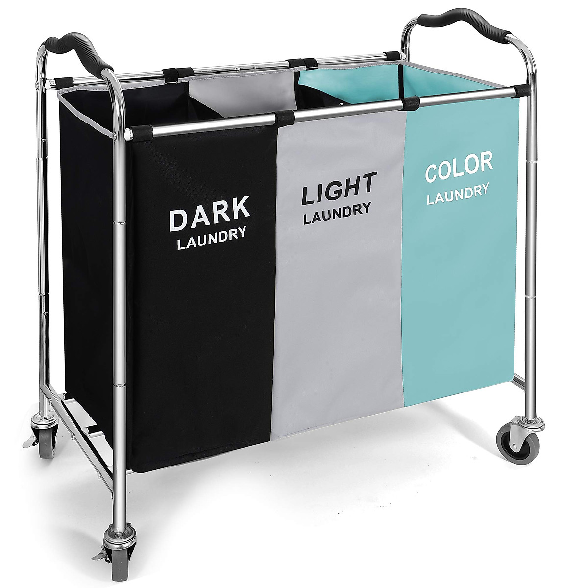 Laundry Basket Sorter,240L Laundry Blanket Cart with Wheels, 16 X 30 X 35 inch Large Laundry Hamper Bag Bin for Dirty Clothes,Toys,Towels in Laundry Room,Bathroom, Closet Organizers & Storage-GREEN