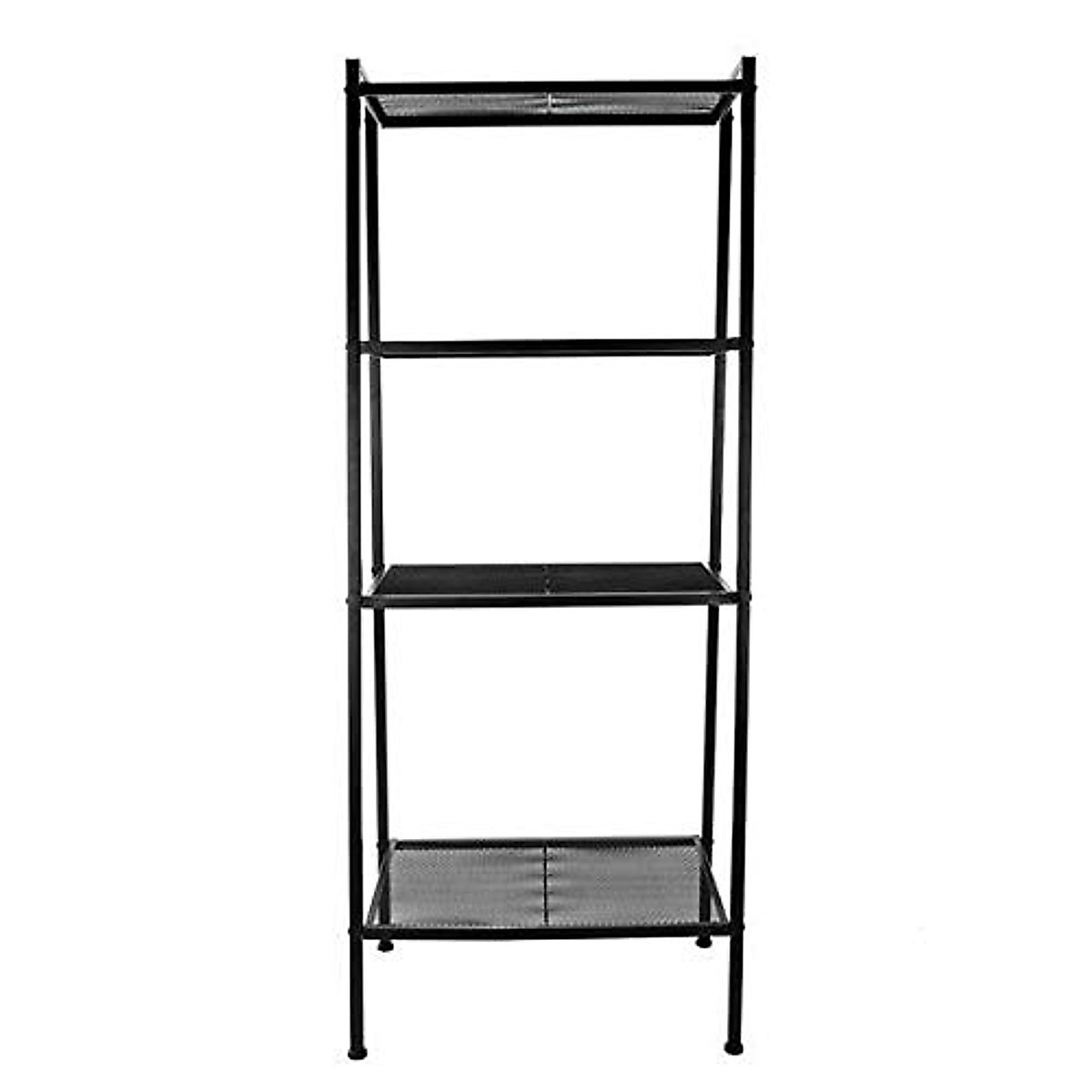 FRITHJILL Book Ladder Shelf,4-Tier Ladder Shelf Bookcase Storage Flower Shelf Display Shelf，Black