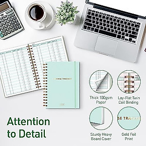 S&O Budget Tracker Notebook - Spending Schedule Notepad to Stay Organized - Savings Journal - Finance Planner - Expense Diary & Money Book - 160 Pages, 6.4” x 8.4”