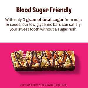 Munk Pack Nut & Seed Bar Sea Salt Dark Chocolate - 1g Sugar, Low Carb & Keto, 5g Protein - Gluten Free, Plant Based, Zero Added Sugar - Sweet & Salty Breakfast & Snack Bars, 24 Count