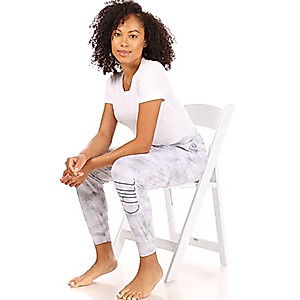 Rae Dunn Women's Sleepwear, CHILL Pajama Joggers for Women with Pockets, Pajama pants for women, Light Gray, X-Large