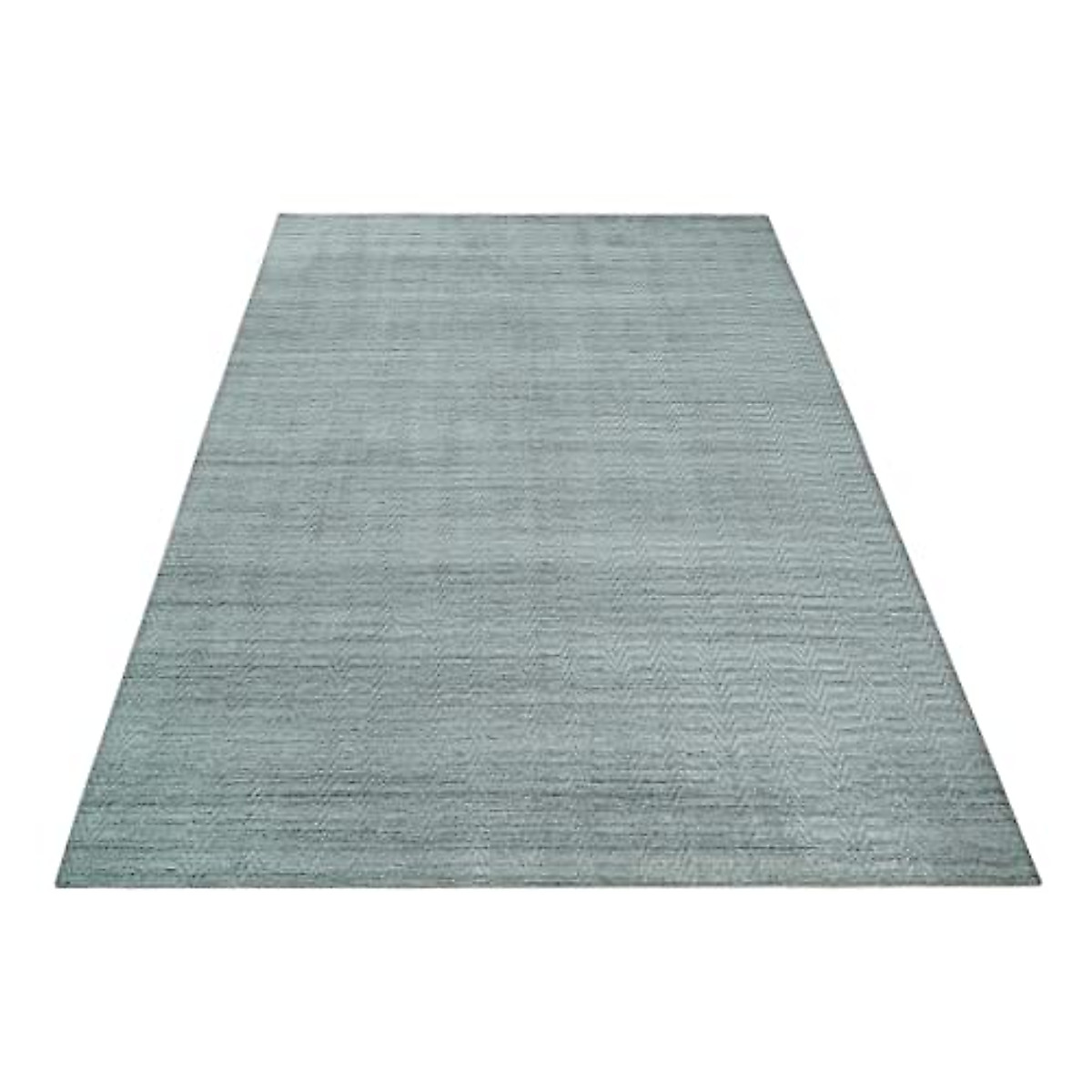 Artisan's Arc Hand Made Solid Scandinavian Blended Wool Flatwoven Area Rug, Silver, Gray and Brown, 8x10 | KE12810