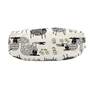 Signare Tapestry Foldable Tote Bag Reusable Shopping Bag Grocery Bag with Spring Lamb Daisy Design (FDAW-SPLM)