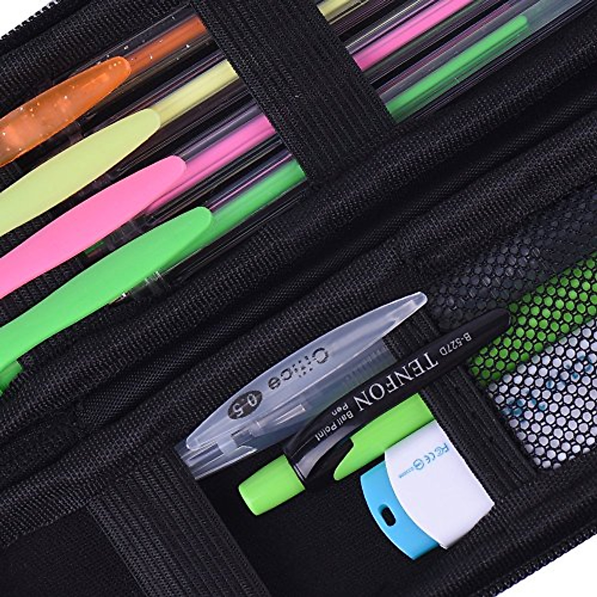 KUUQA Black Hard Pencil Case EVA Hard Shell Pen Case Holder for Executive Fountain Pen and Stylus Touch Pen
