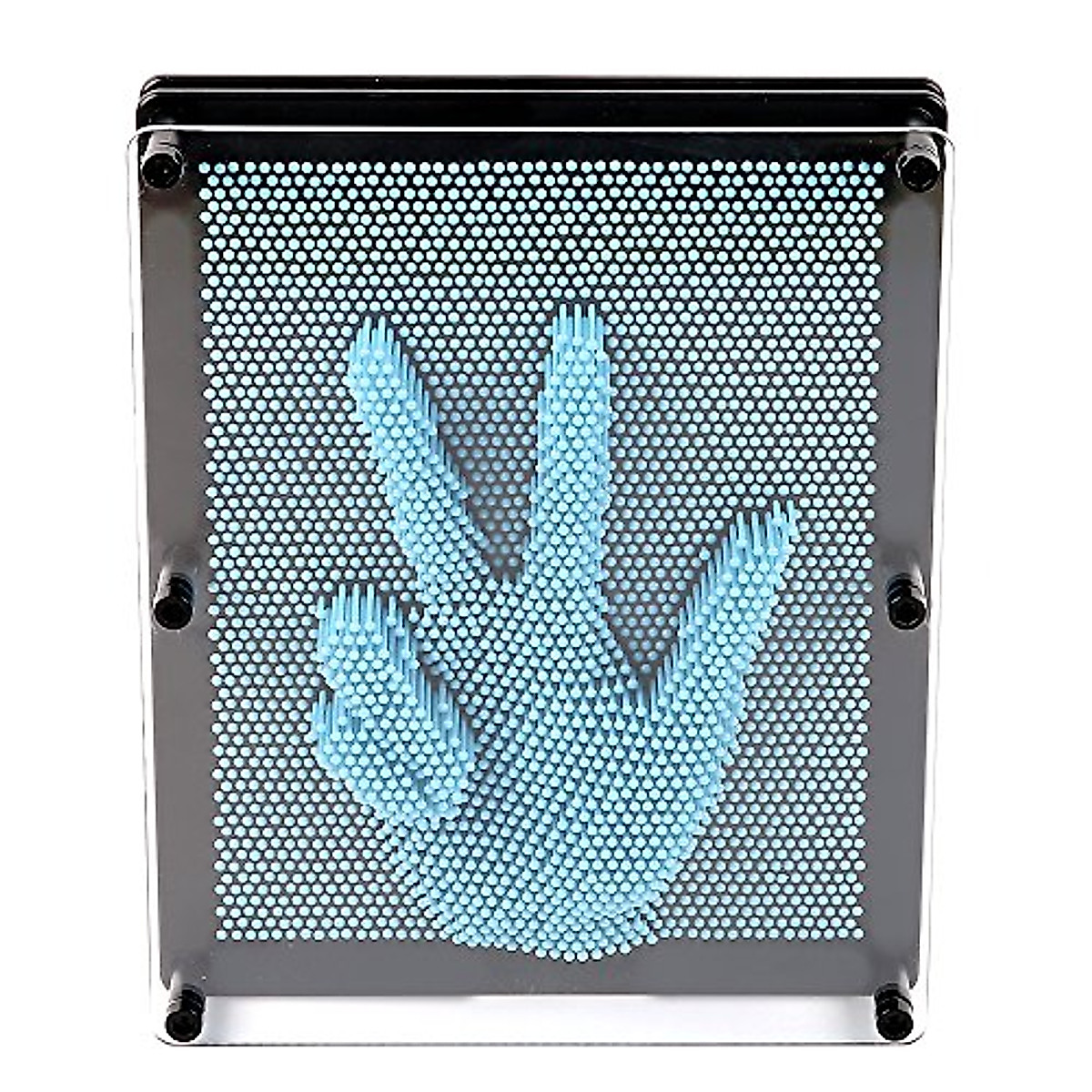 E-FirstFeeling 3D Pin Art Toy Extra Large 10" X 8" Pin Art Board Pin Impression Sculpture Toy for Kids Adults Hand Mold Board Toy - Light Blue