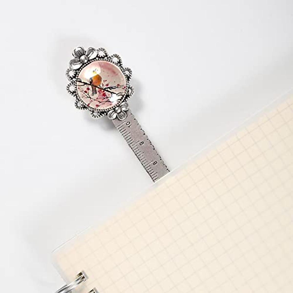 Long Metal Bookmark,Vintage Book Marks for Gift,Bird Flowers Rose Tree Bookmarks for Women and Men Book Markers