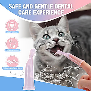 Pawsitive Vibes Pet Dental Care Kit | Cat Finger Toothbrush | Small Dogs & Cats | Secure Grip Thumb Brushes | Gentle Silicone Bristles | Anti-Bite & Extended Design