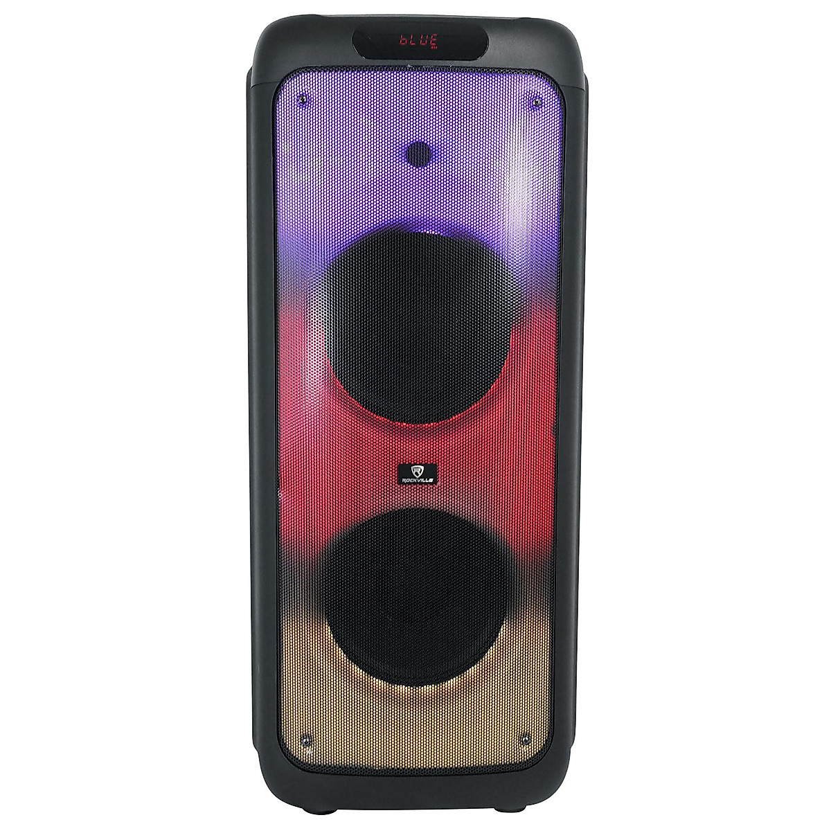 Rockville BASS Party 10 Dual 10 inch Portable Battery LED Party Bluetooth Speaker