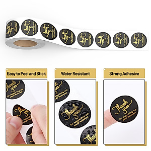 Mr. Pen- Thank You Stickers, 500 pcs, 1”, Thank You Stickers for Packaging, Black Thank You Stickers, Thank You Labels Stickers, Thank You Labels, Thank You Stickers Small Business, Packaging Stickers