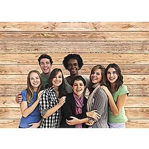 Alltten 10x8FT Thin Vinyl Brown Wood Backdrops Wood Wall Photography Background Newborn Baby Shower Children Birthday Party Cake Smash Decors Wooden Background Professional Studio Photoshoot Props F9