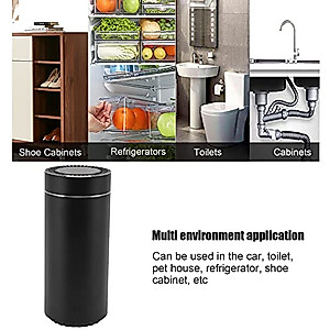 Ozone Deodorizer, Aluminium Alloy Air Purifier 1A USB Charging for Refrigerator